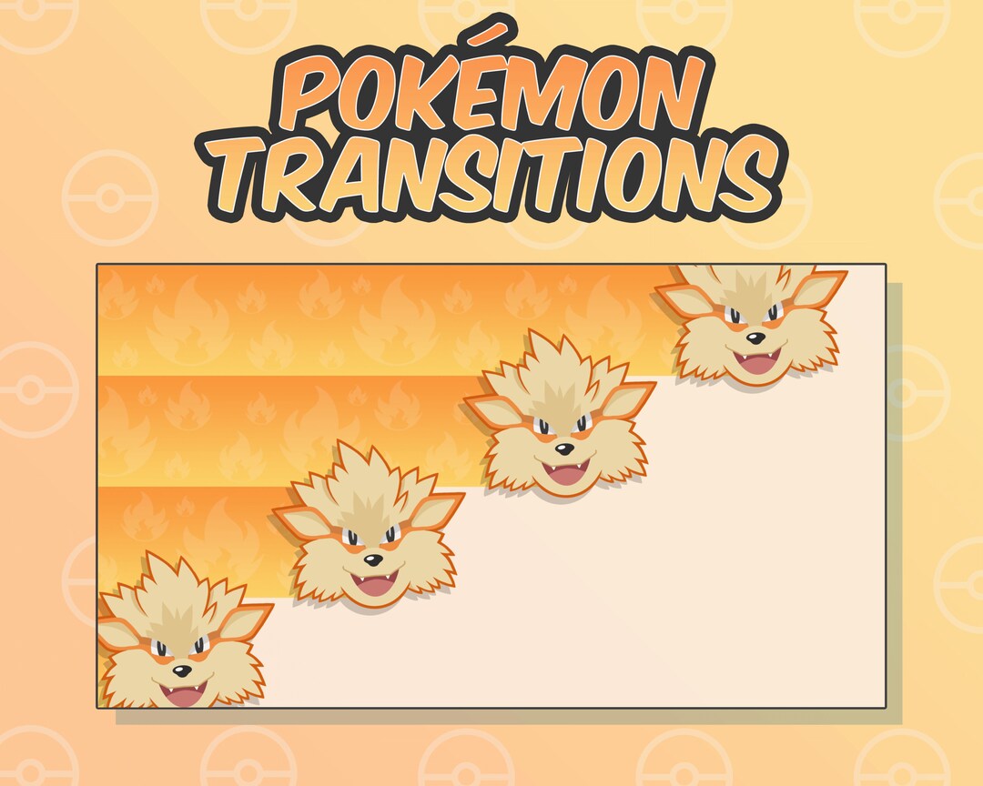 Twitch Stinger Transitions Pokémon Arcanine Scene Transition - Etsy