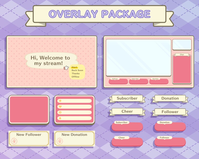 Twitch Overlay Package Animated Animal Crossing Cute Overlay - Etsy ...