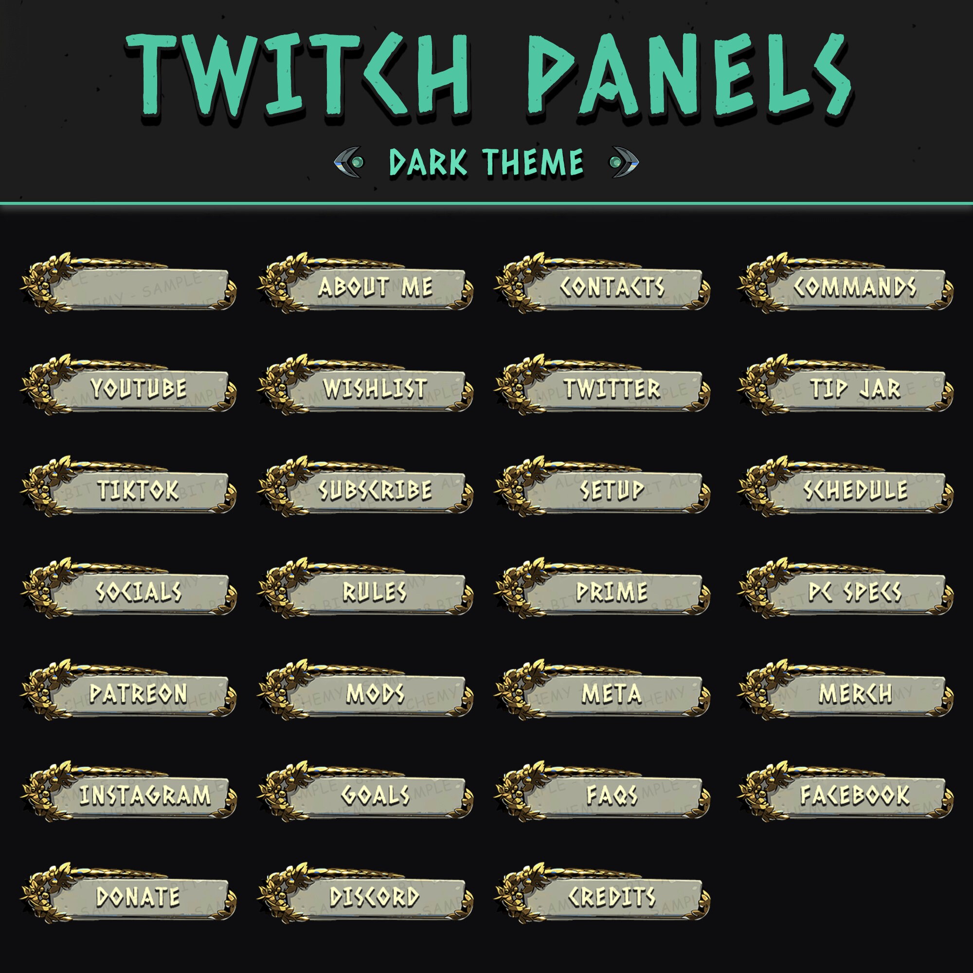 Hades 2 Twitch Panels / Hades II Greek Mythology Twitch Profile Panels ...