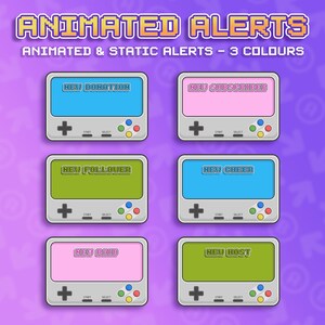Animated Gameboy Stream Overlay Package Retro Kawaii Design (digital ...