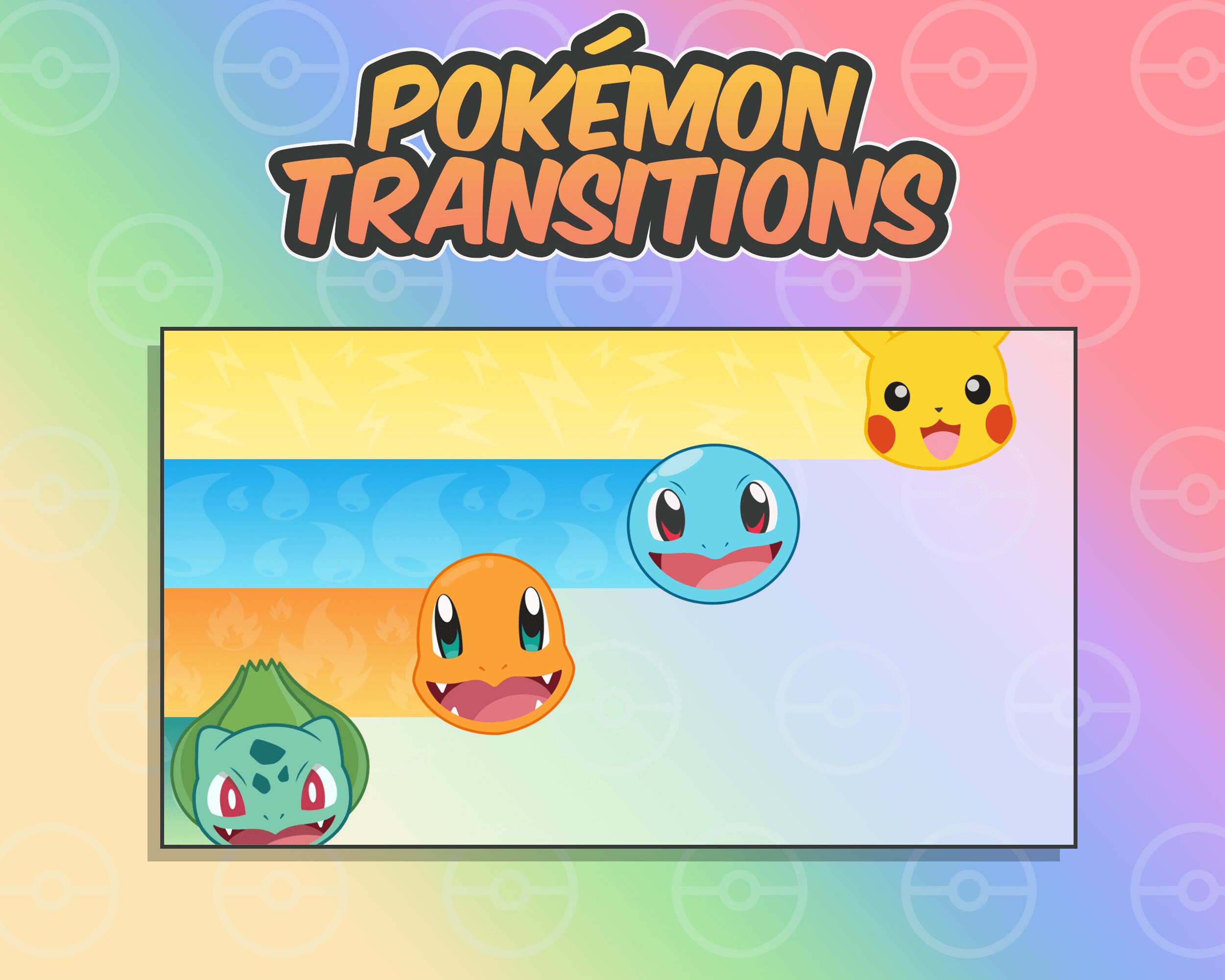 Twitch Stinger Transitions Starter Pokémon Bulbasaur Charmander ...