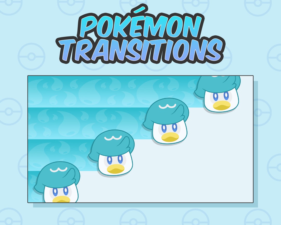 Twitch Stinger Transitions Starter Pokémon Quaxly Scarlet & - Etsy