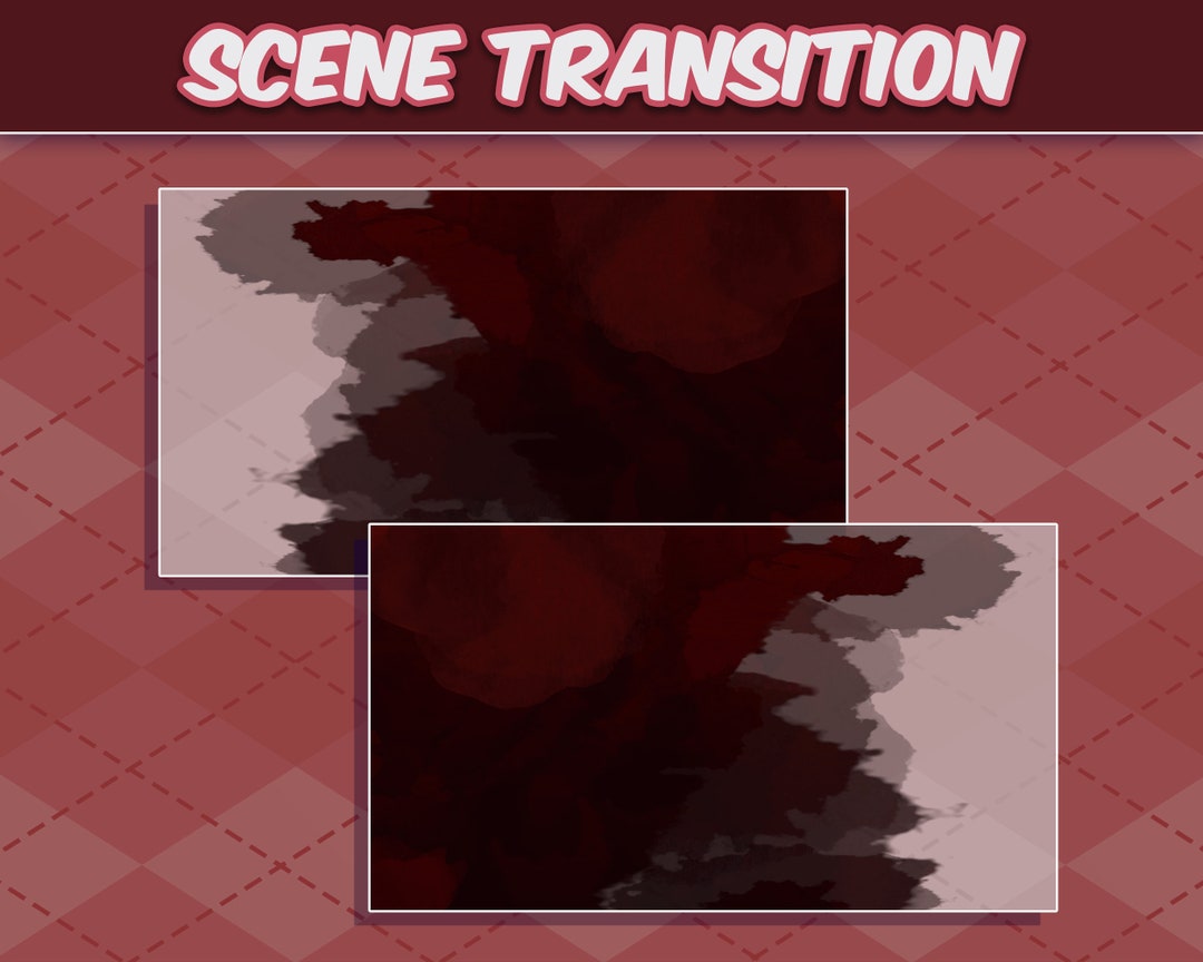 Twitch Transition Clouds Watercolor Brush Stroke Cute Stream Stinger ...