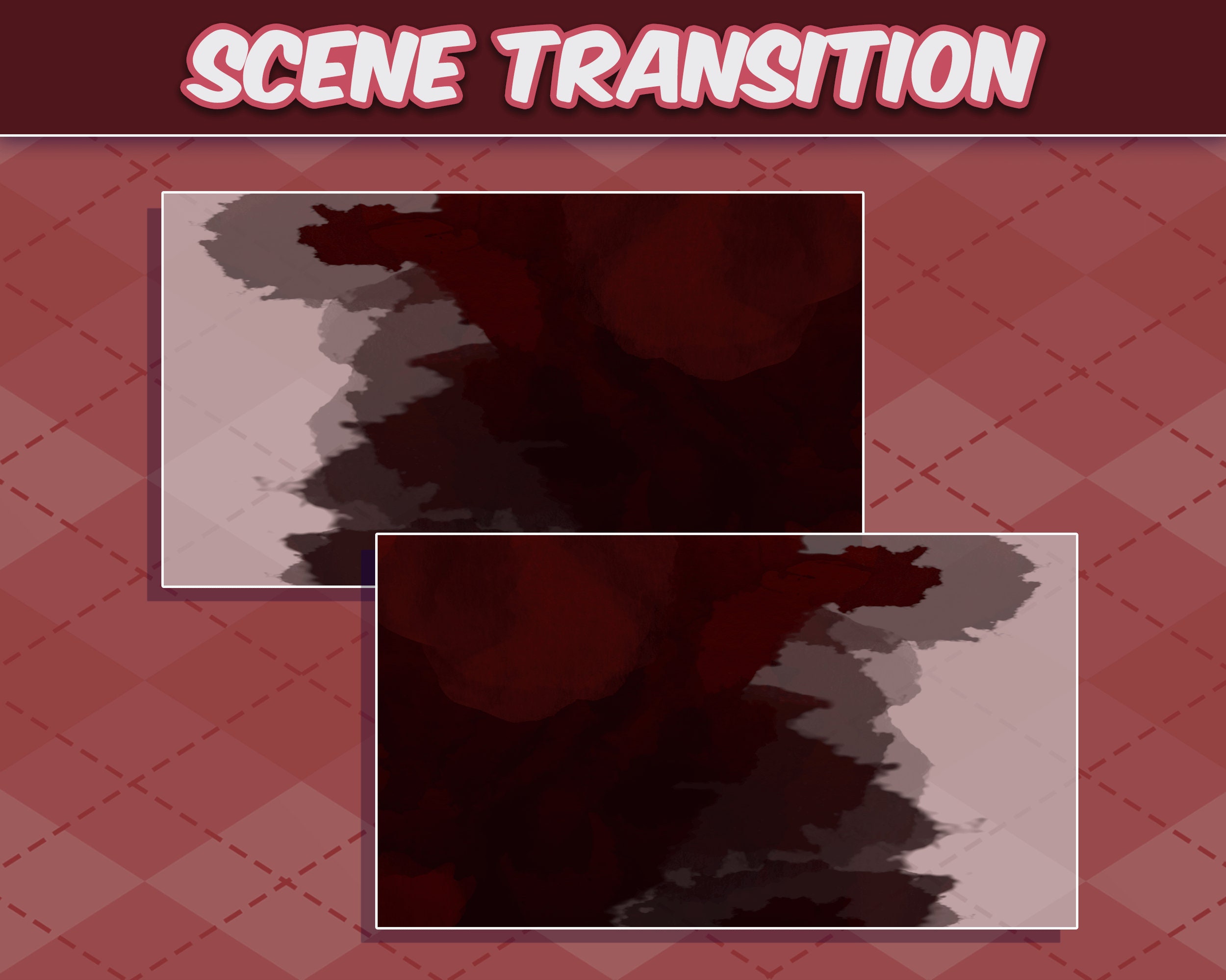 Twitch Transition Clouds Watercolor Brush Stroke Cute Stream Stinger ...