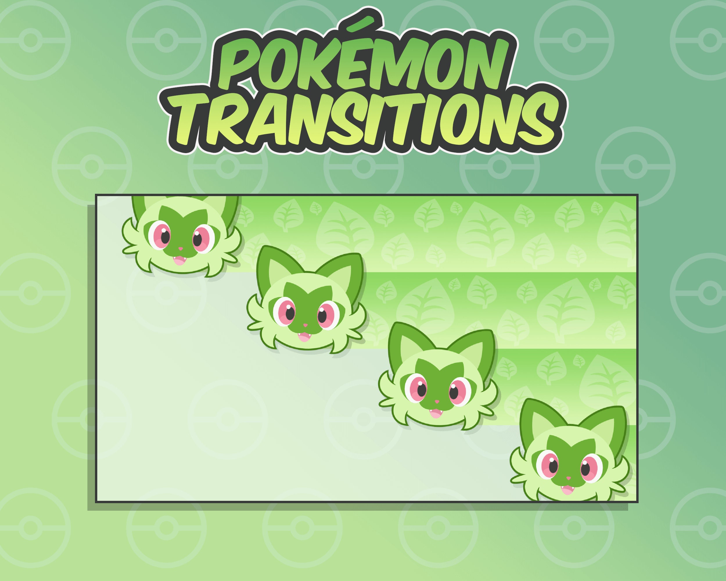 Twitch Stinger Transitions Starter Pokémon Sprigatito Scarlet & Violet ...