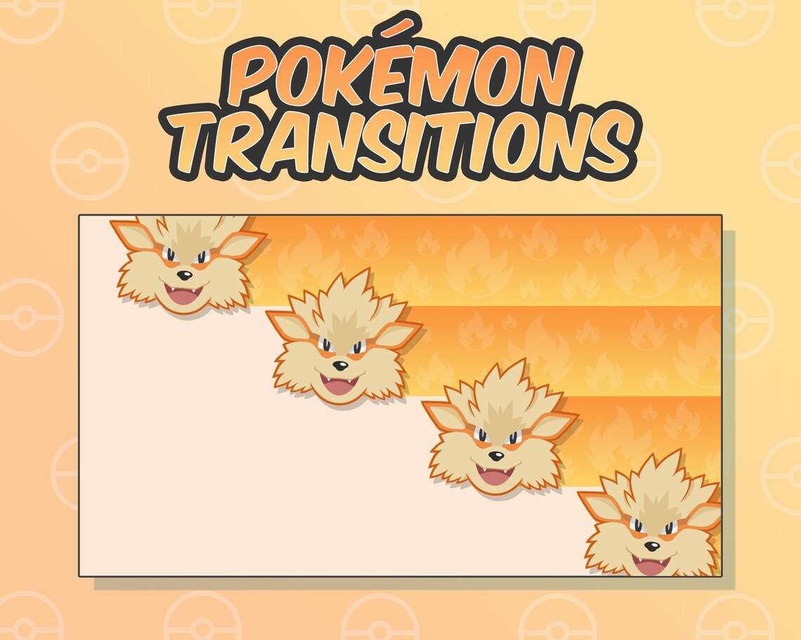 Twitch Stinger Transitions Pokémon Arcanine Scene Transition - Etsy