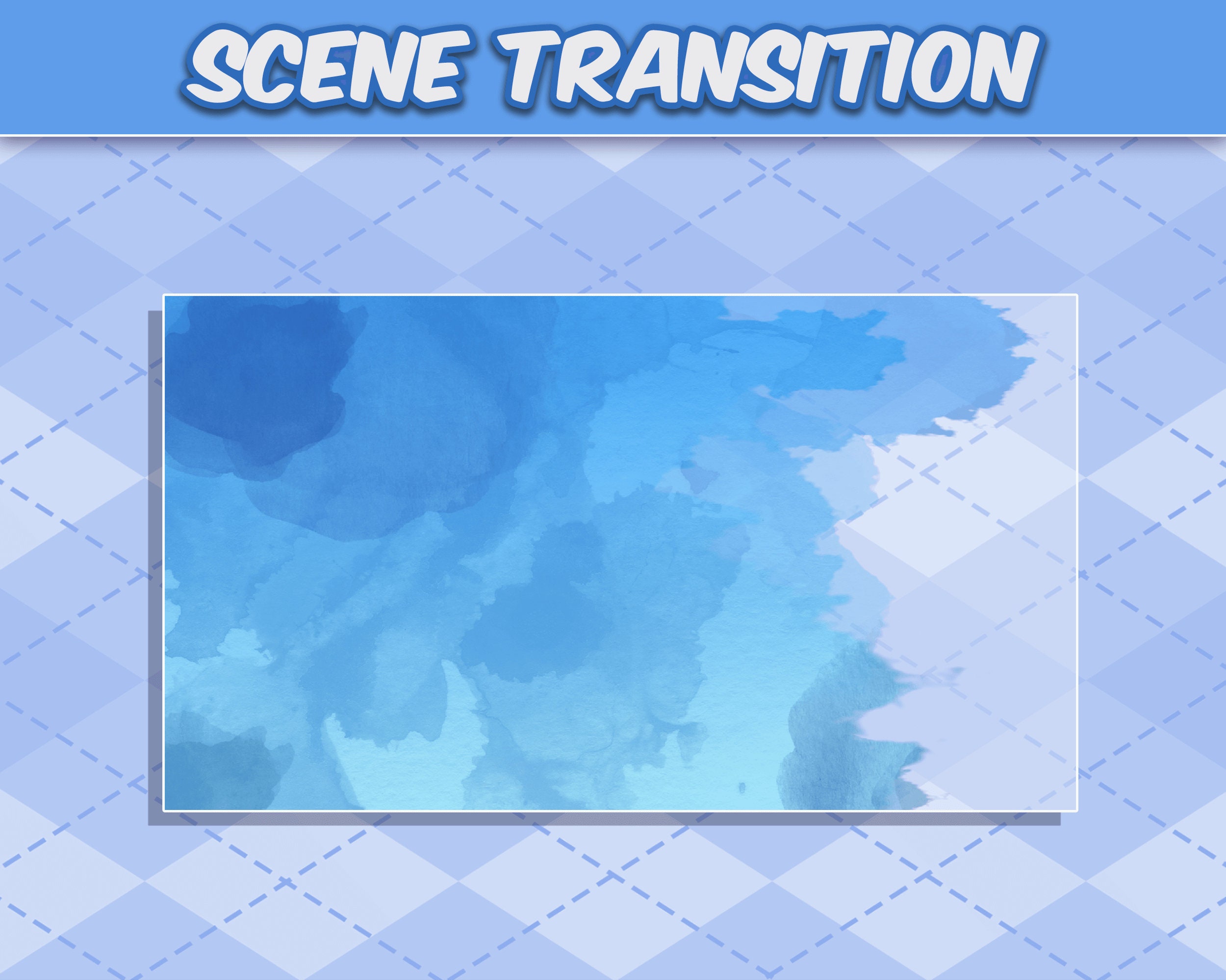 Twitch Transition Clouds Watercolor Brush Stroke Cute Stream Stinger ...