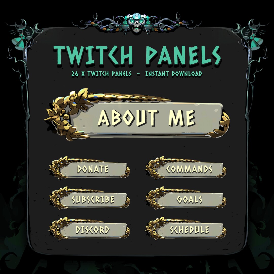 Hades 2 Twitch Panels, Greek Mythology Stream Profile (instant Download ...