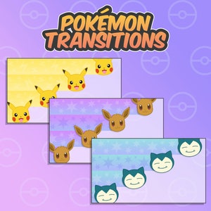 Twitch Stinger Transitions Pokémon Pikachu Eevee Snorlax Jigglypuff ...