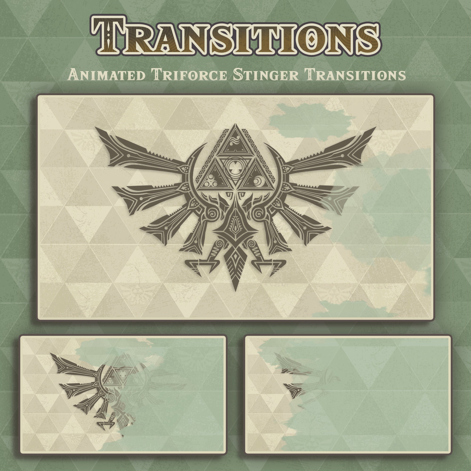 The Legend of Zelda Triforce Animated Twitch Stream Stinger Transition ...