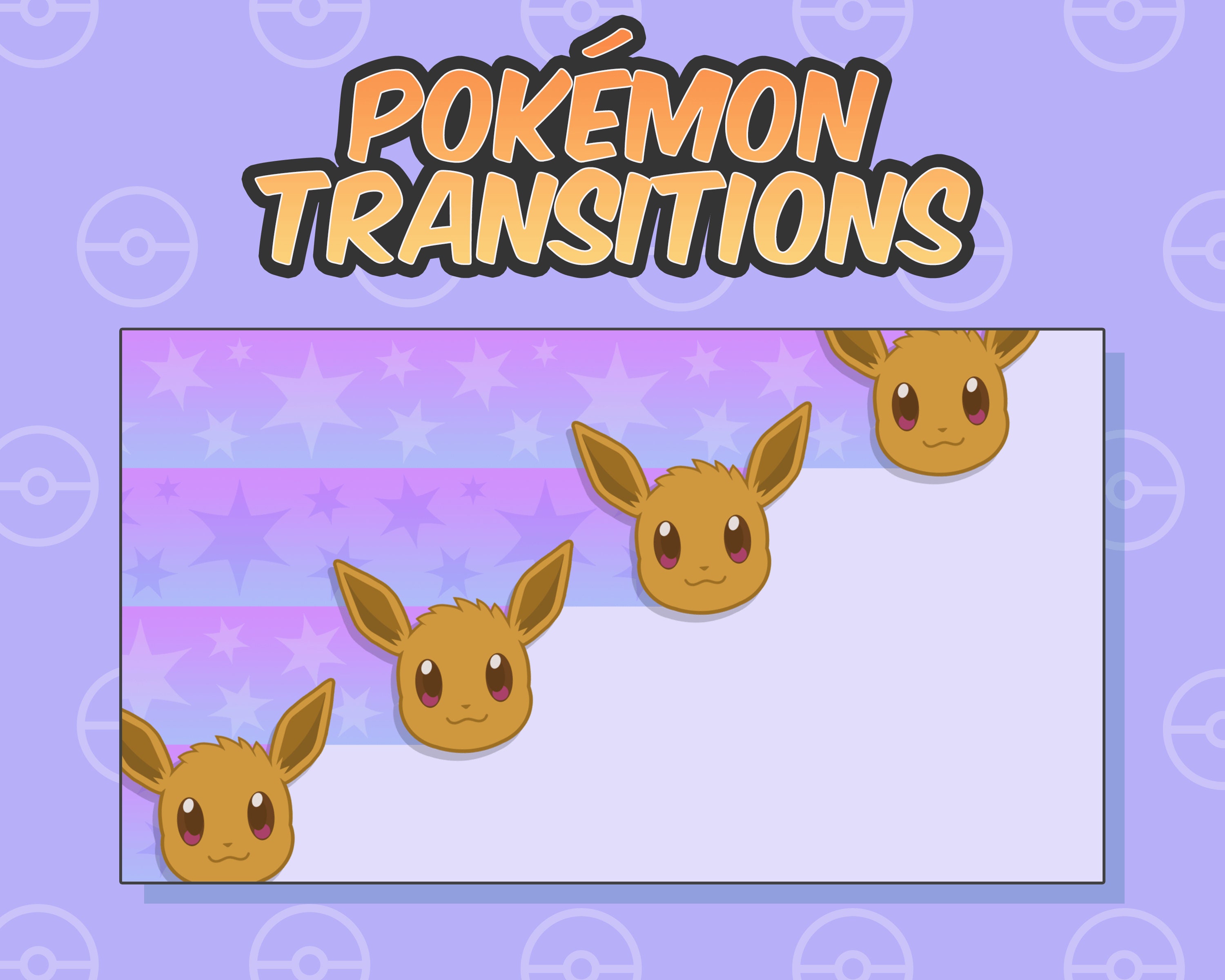 Twitch Stinger Transitions Pokémon Eevee Scene Transition - Etsy