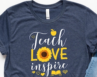 Love teacher shirt | Etsy