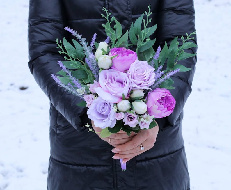 Lavender Bouquet Lilac Bouquet Wedding Bouquet Purple Bouquet - Etsy