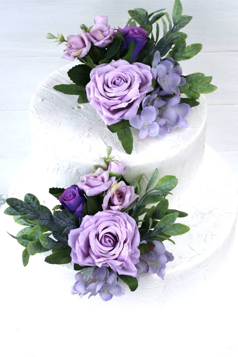 Lilac Wedding Cake Topper Purple Cake Topper Flower Cake Topper Lilac ...