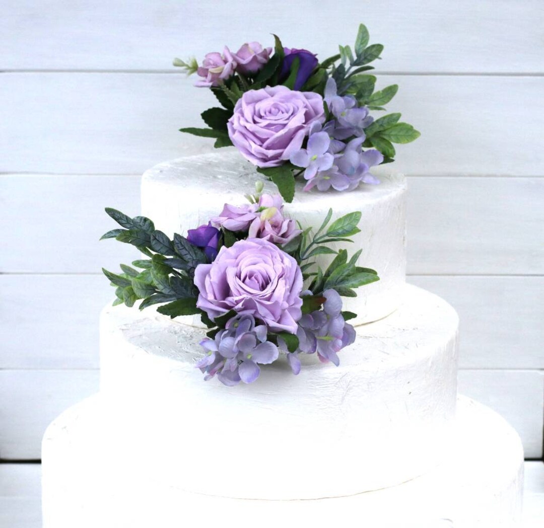 Lilac Wedding Cake Topper Purple Cake Topper Flower Cake Topper Lilac ...