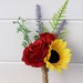 Sunflower Wedding Boutonniere Flower Boutonniere Burgundy Boutonniere ...