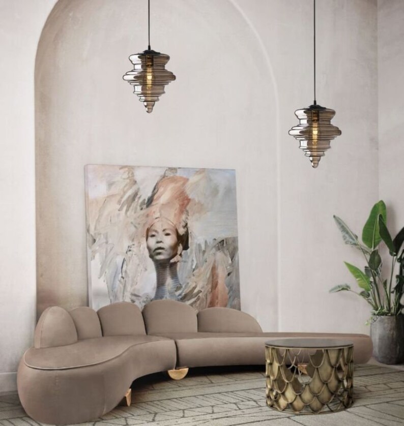 Handmade Light Fixture Art Glass Ceiling Light Dining Room - Etsy