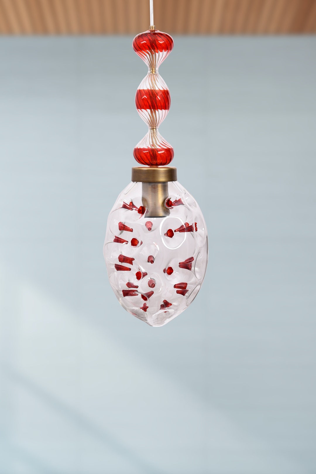 Glass Pendant Light Handmade Ceiling Light Blown Glass - Etsy