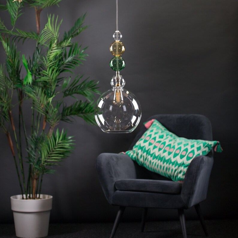 Hand Blown Glass Pendant Light Kitchen Island Light Ceiling - Etsy