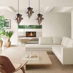 Handmade Light Fixture Art Glass Ceiling Light Dining Room - Etsy