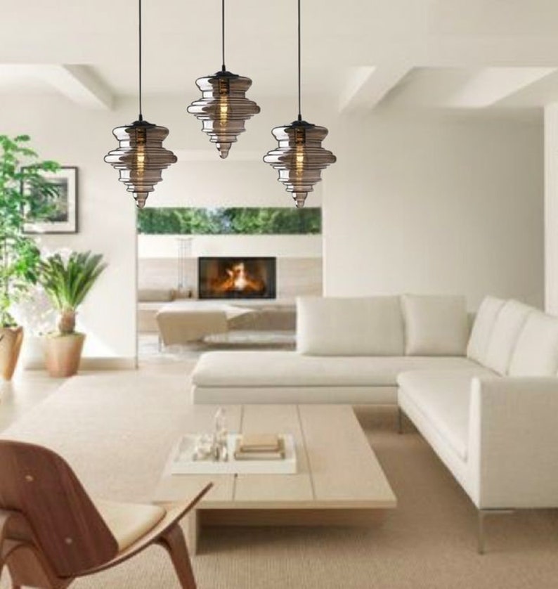 Handmade Light Fixture Art Glass Ceiling Light Dining Room - Etsy