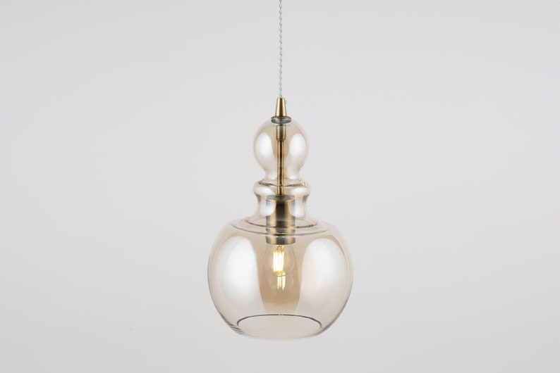 Glass Pendant Light Handmade Hanging Lamp Custom Pendant Light - Etsy