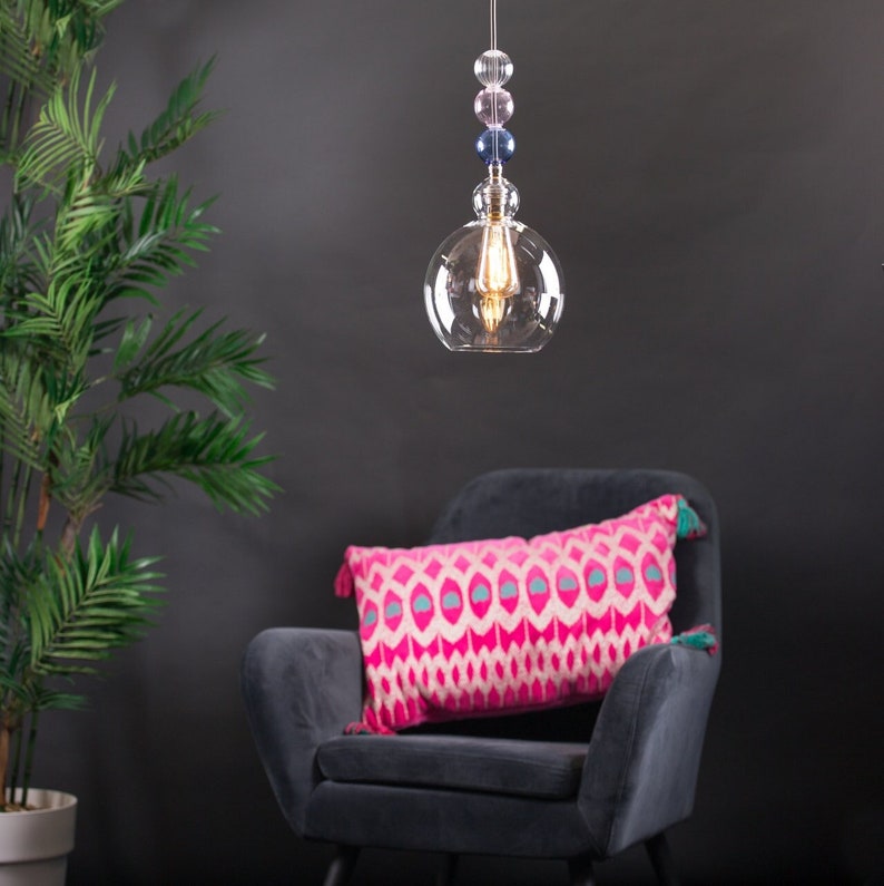 Hand Blown Glass Pendant Light Kitchen Island Light Ceiling - Etsy