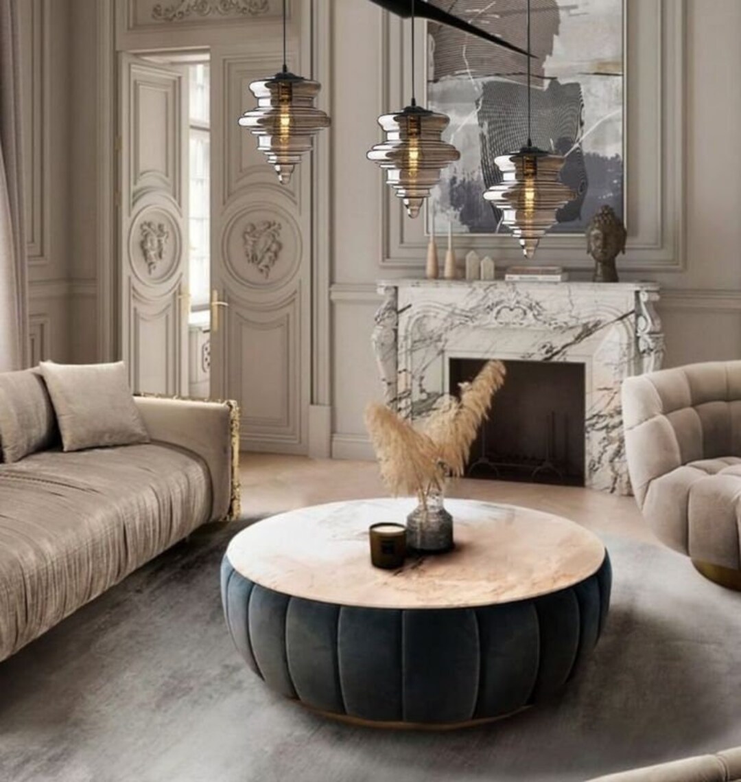 Handmade Light Fixture Art Glass Ceiling Light Dining Room - Etsy