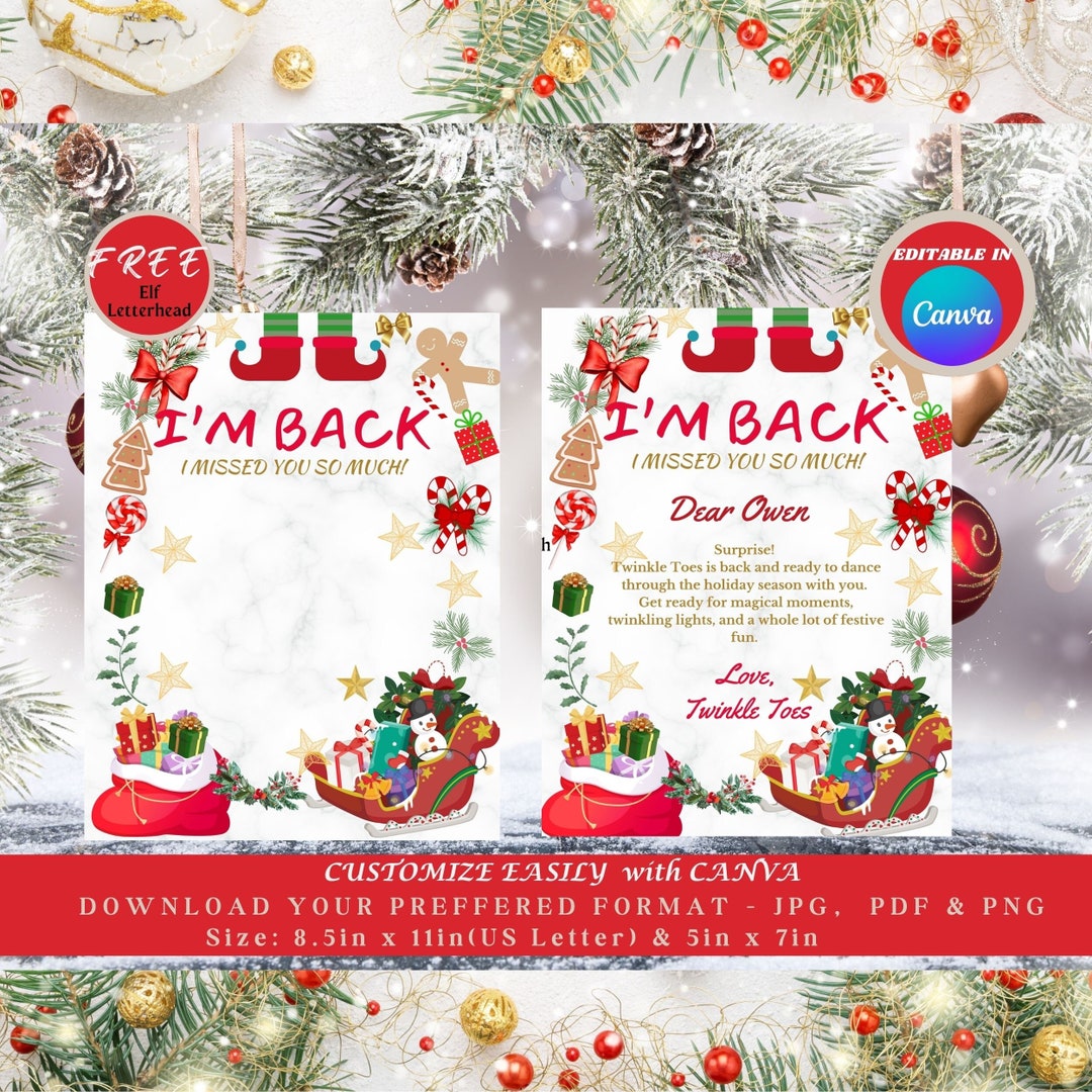 EDITABLE Elf on the Shelf Letter, Elf Letter, Elf Arrival Letter ...