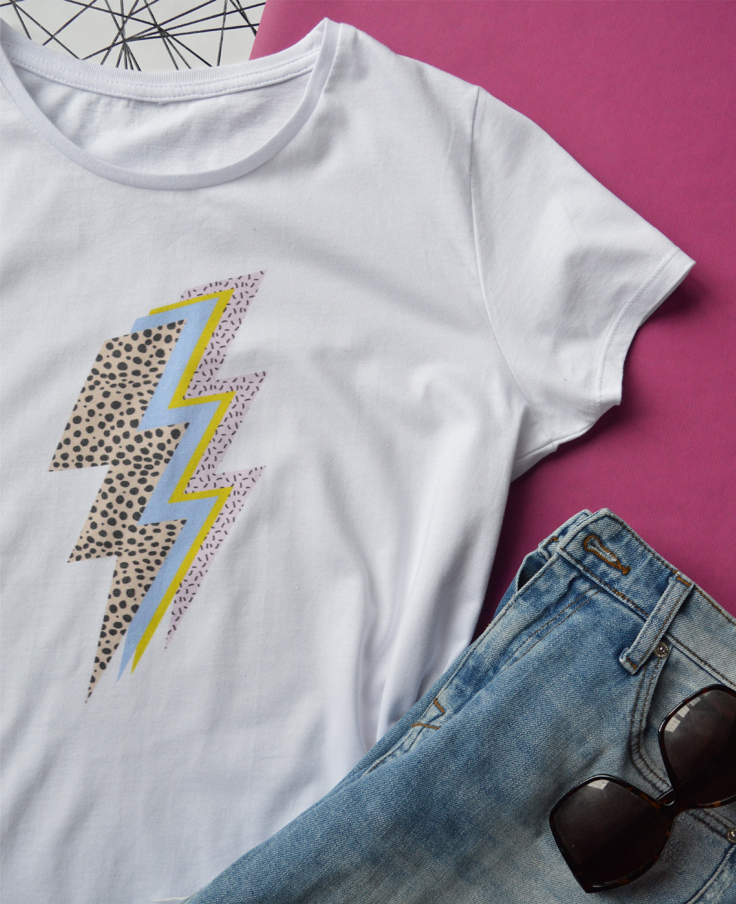 Womens Lightning bolt T shirt/ Custom made Lightning bolt | Etsy