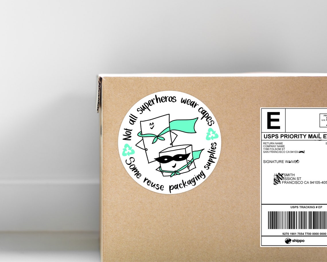 Reused Packaging Png Recycled Ugly Box Digital Sticker Print | Etsy