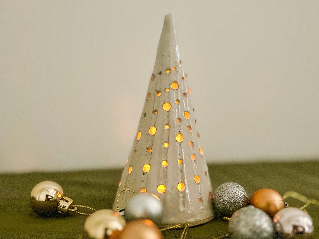 Handmade Ceramic Christmas Tree | Tealight Candle Holder | Rustic ...