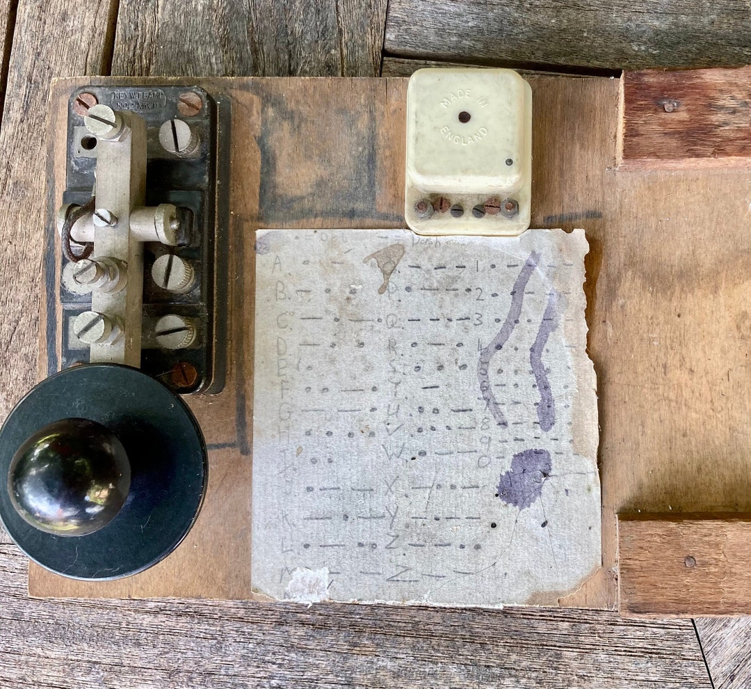 Morse Code Transmitter Complete With Its Original Handwritten ...