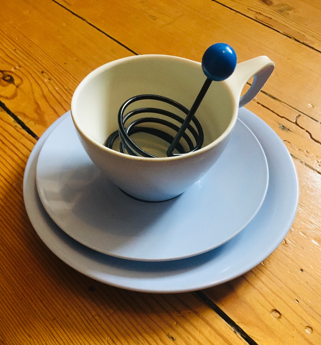 Retro 1960s Melaware Breakfast Set, Duck Egg Blue - Etsy