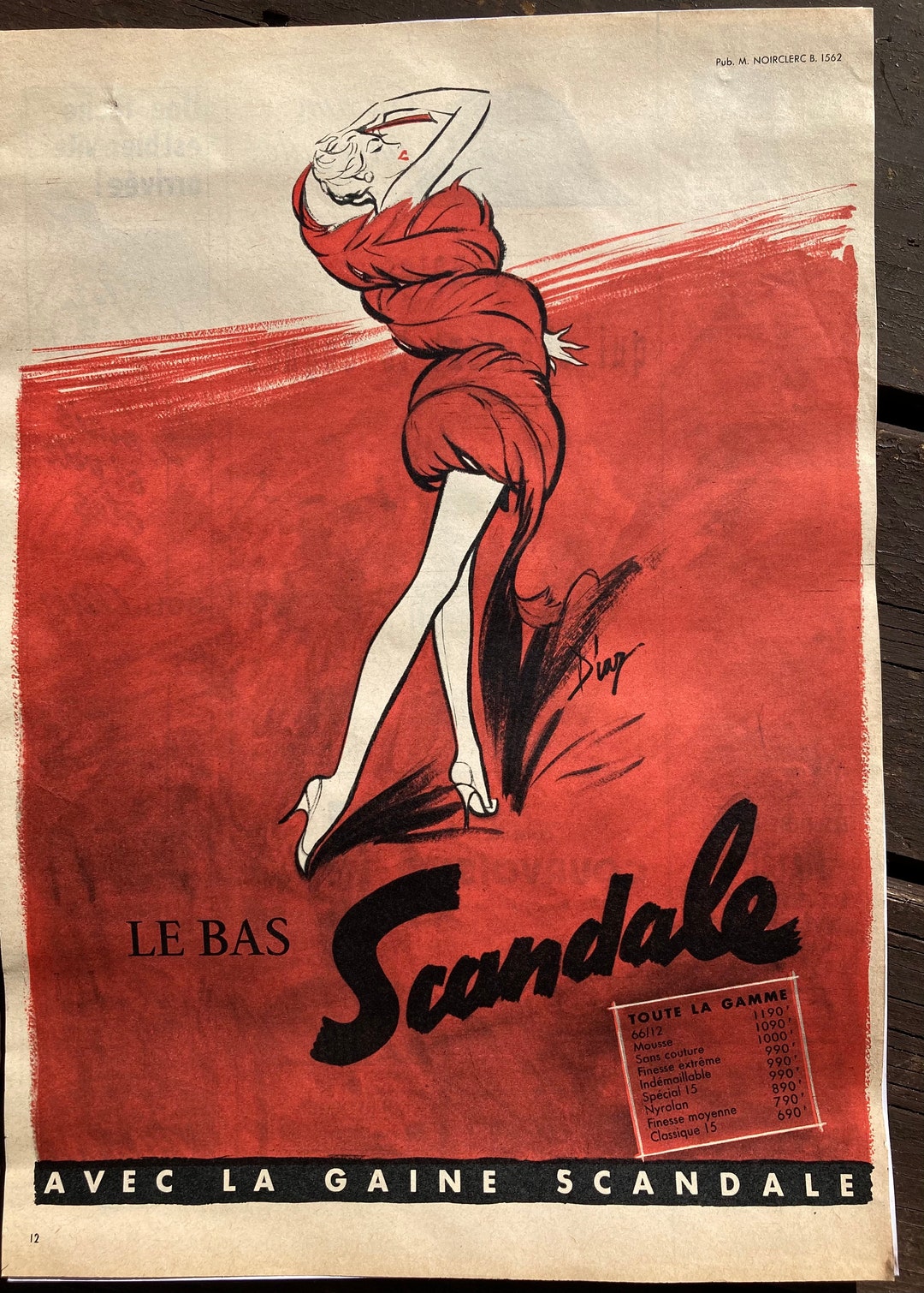 French Vintage Magazine Advert - Etsy