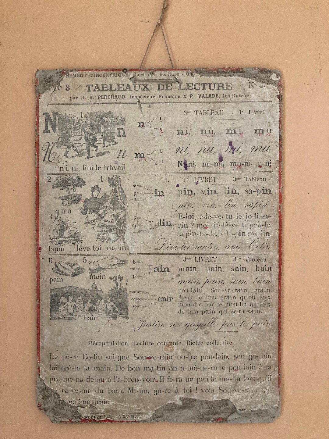 Vintage French Language Teaching Posters, Enseignement Concentrique ...
