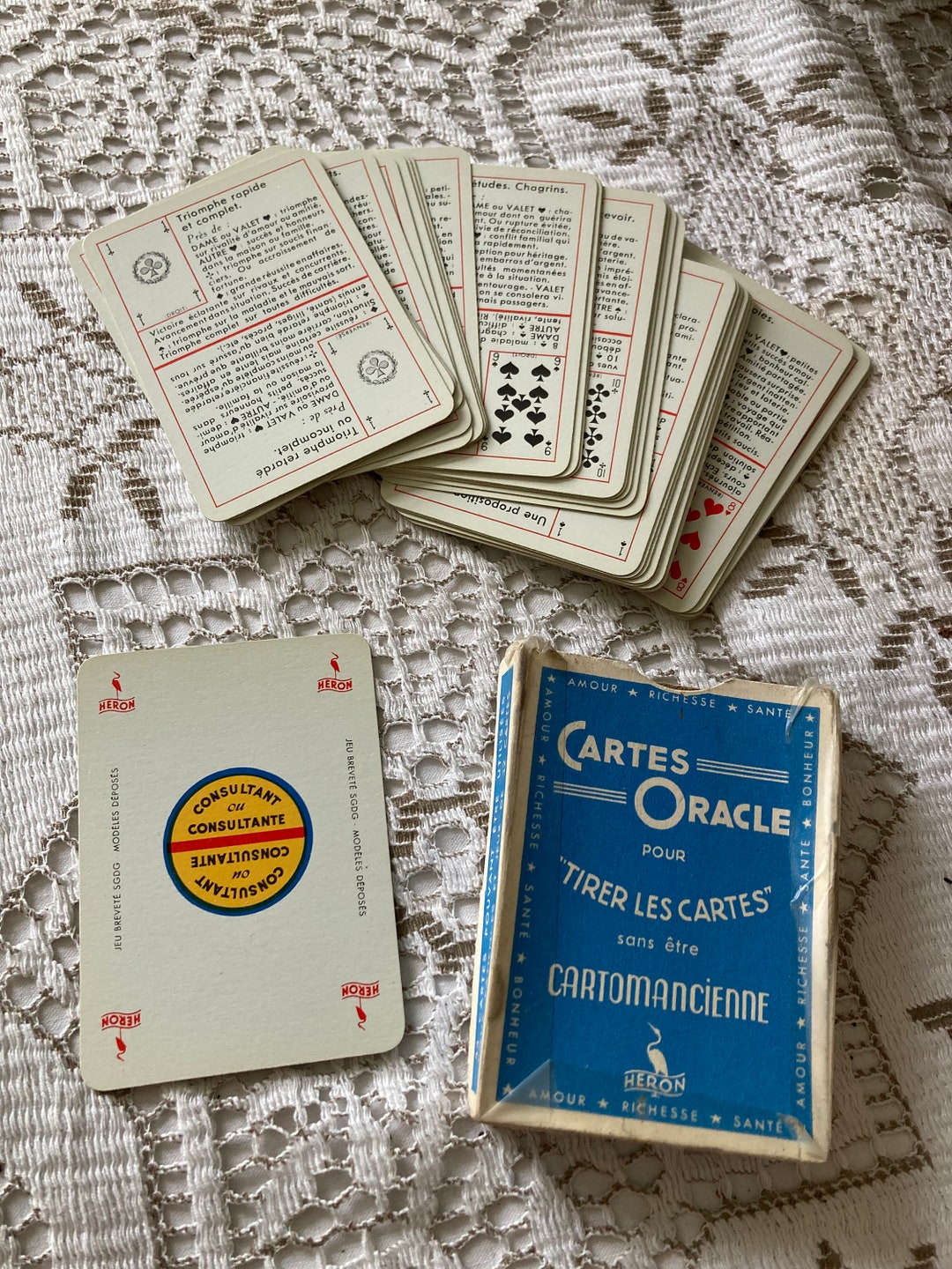 French Tarot Cards. Cartes Oracle. - Etsy