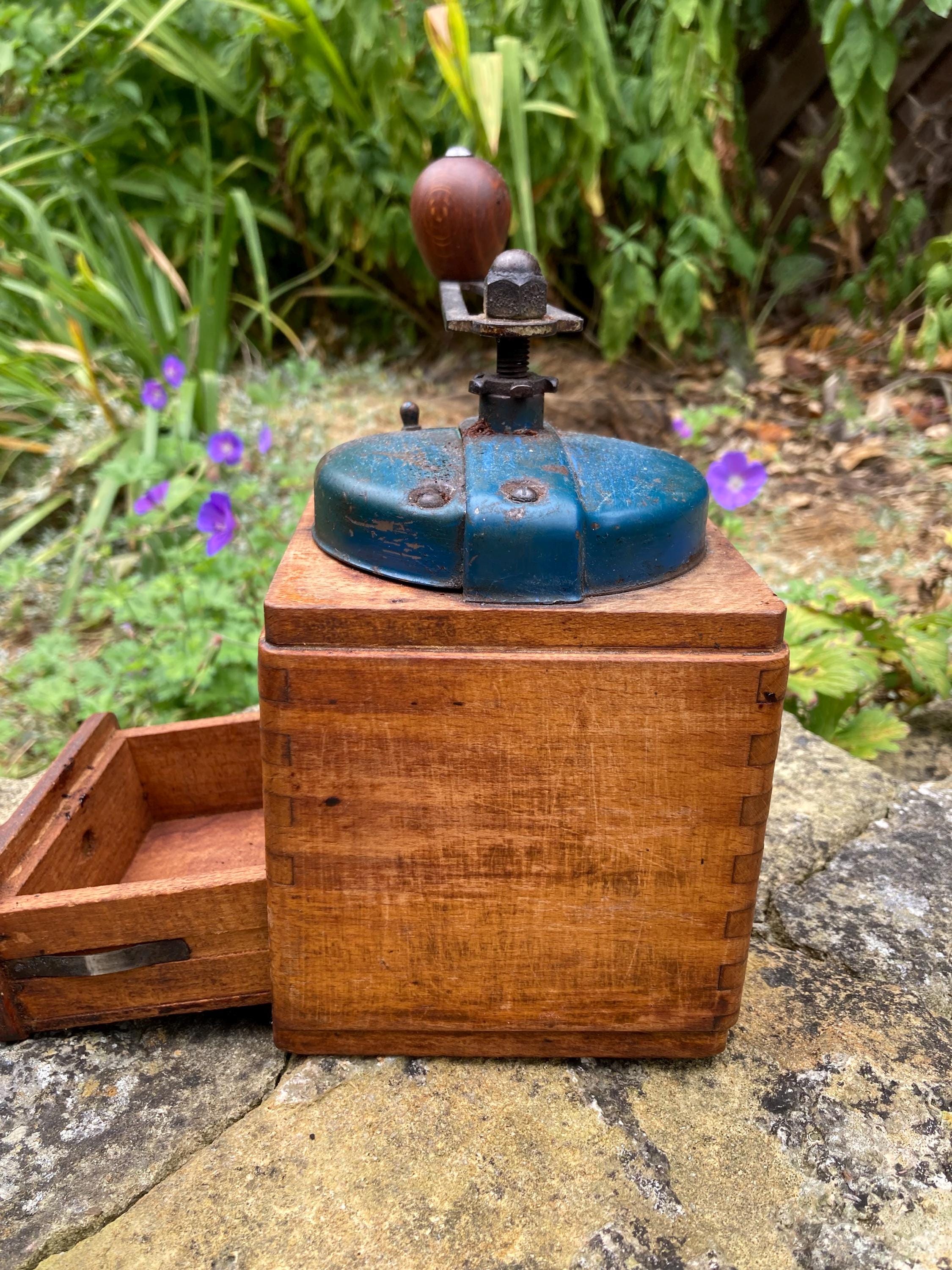 Vintage French Coffee Bean Grinder - Etsy