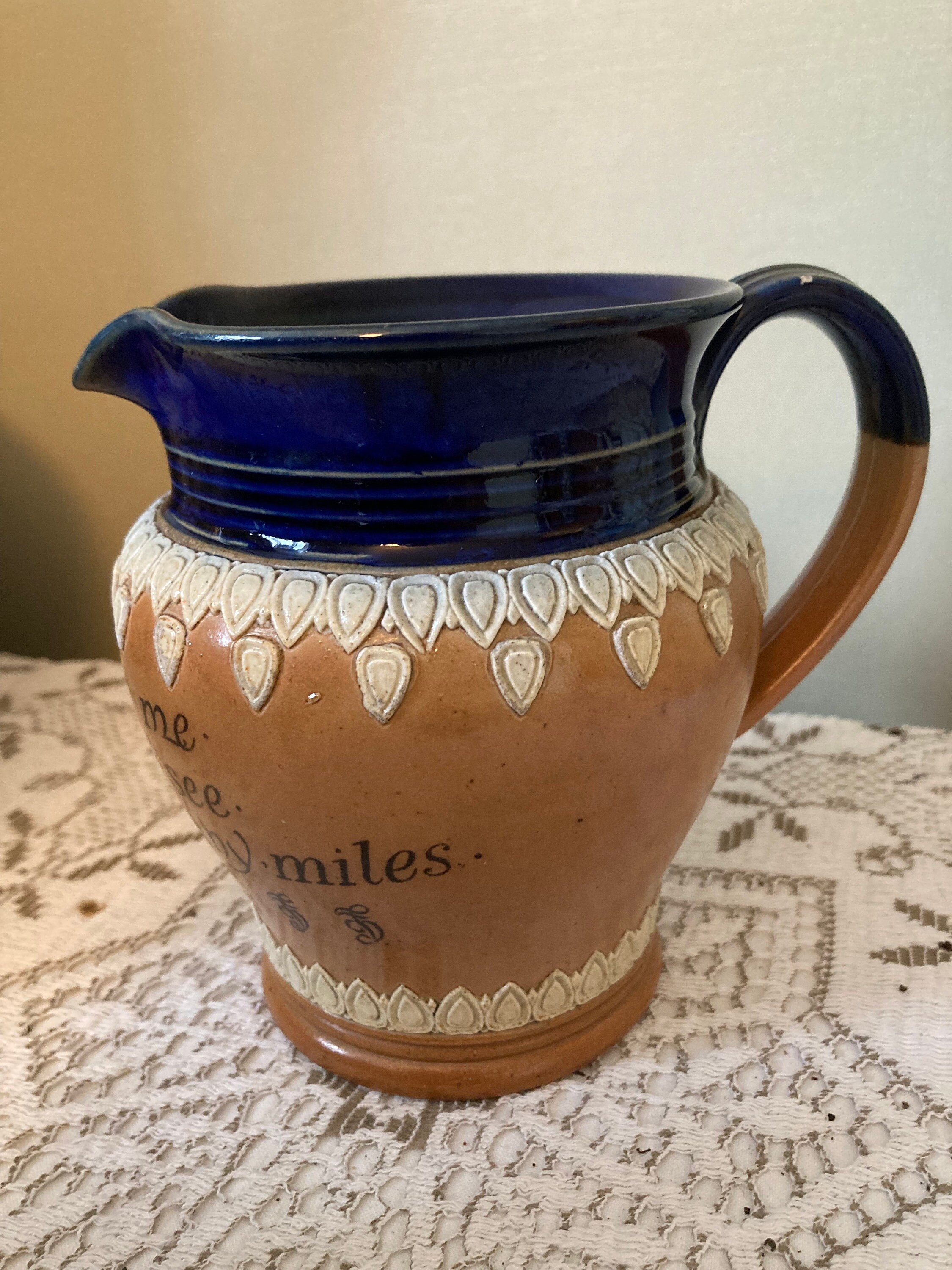 Roya Doulton Stoneware Motto Jug, remember Me - Etsy