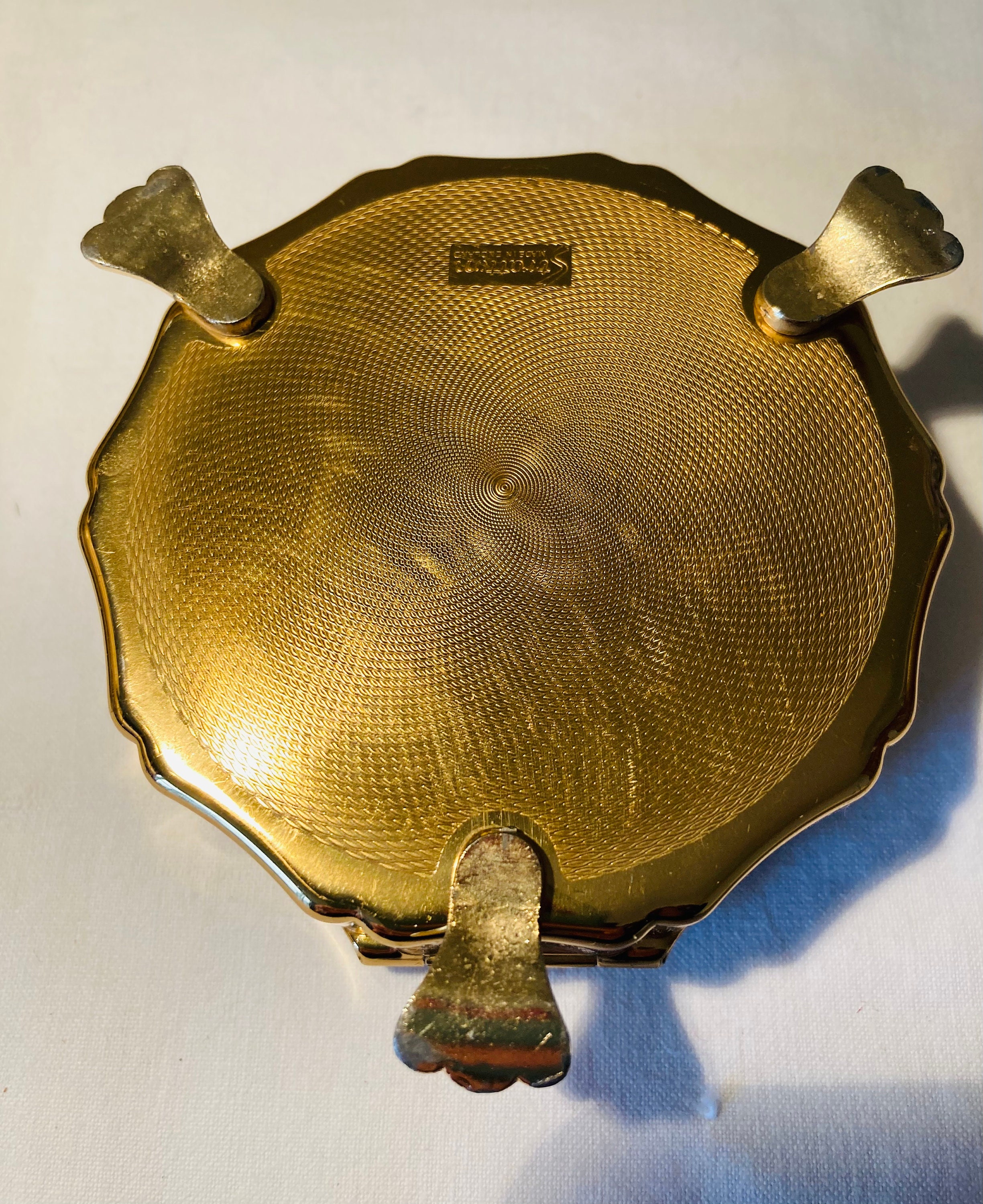 A Rare "footed" Stratton Gold Tone Jewellery Box, - Etsy UK