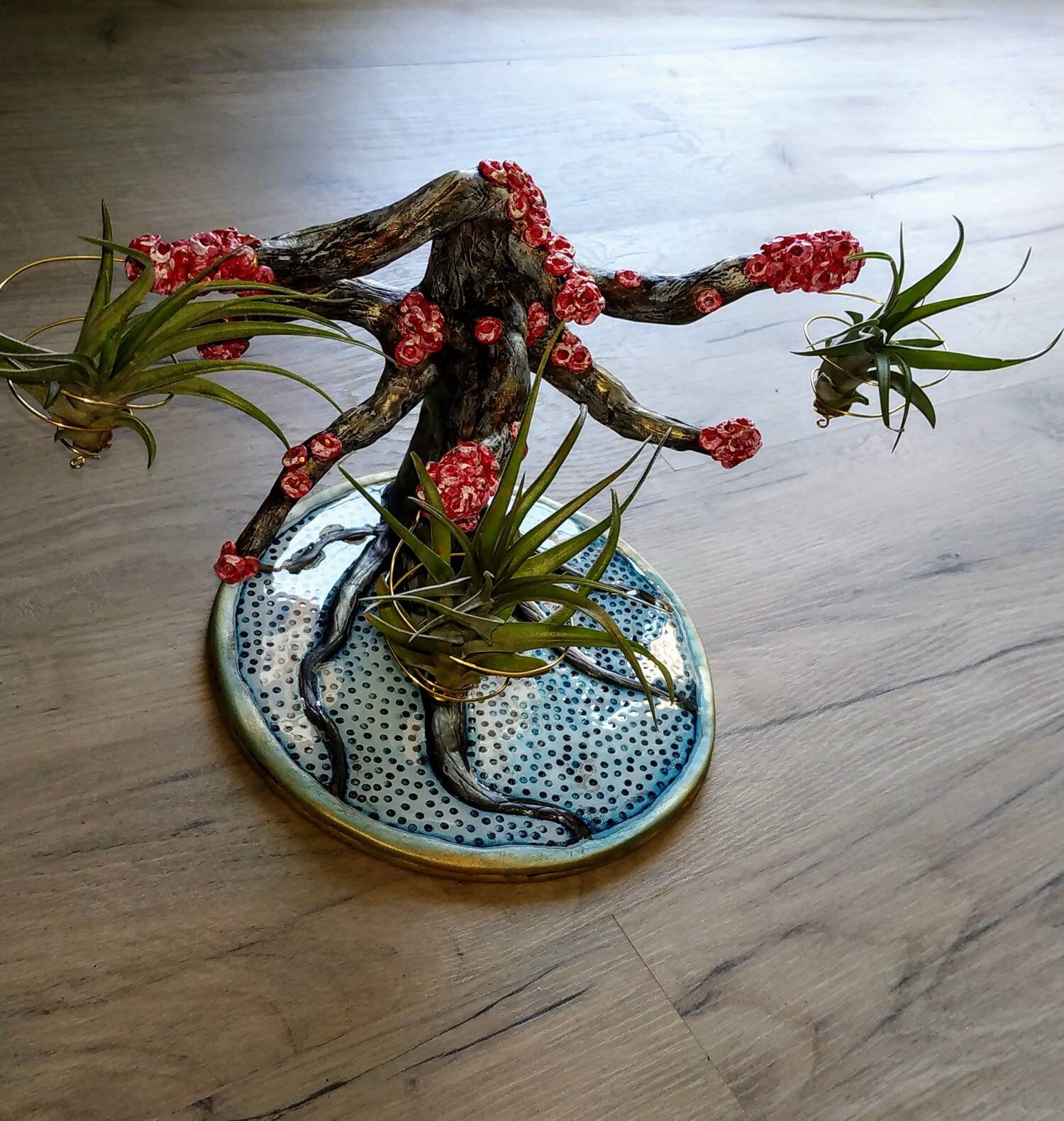 Clay Tree With Real Air Plants and Epoxy Finish/ Handmade - Etsy