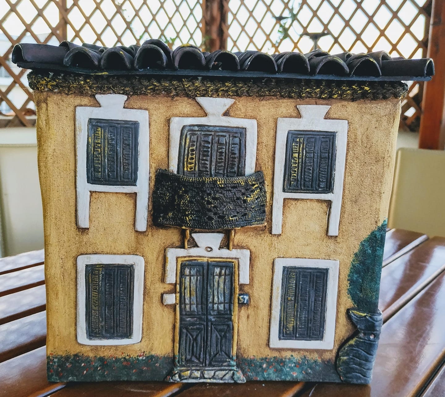 Greek Ceramic House/air Dry Clay Home Decor/handmade Greek Clay House ...