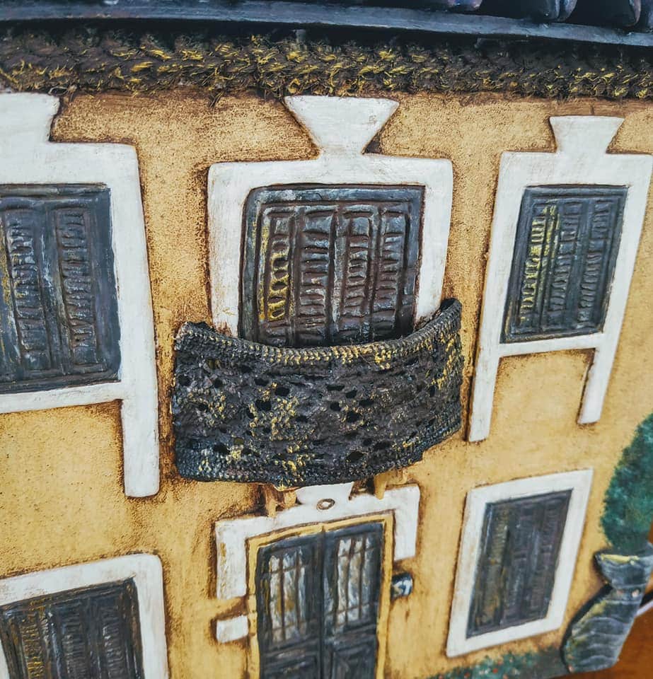 Greek Ceramic House/air Dry Clay Home Decor/handmade Greek Clay House ...