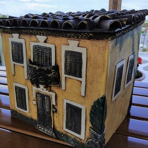 Greek Ceramic House/air Dry Clay Home Decor/handmade Greek Clay House ...