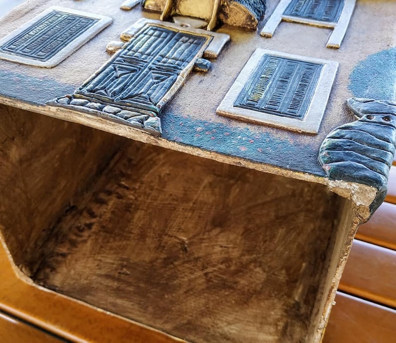 Greek Ceramic House/air Dry Clay Home Decor/handmade Greek Clay House ...