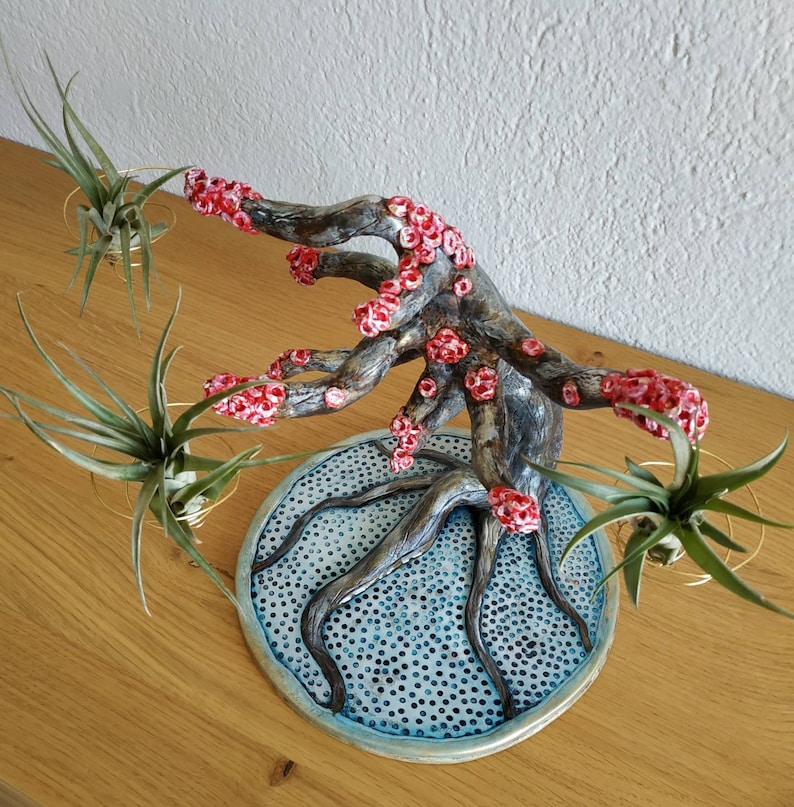 Clay Tree With Real Air Plants and Epoxy Finish/ Handmade - Etsy