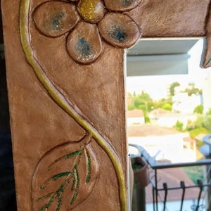 Handmade Clay Mirror/air Dry Clay Mirror/handmade Gift/wall Hanging ...