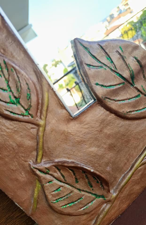 Handmade Clay Mirror/air Dry Clay Mirror/handmade Gift/wall Hanging ...