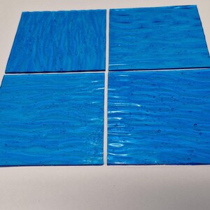4 Pieces, Stained Coloured Glass Sheet, Size 10 X 10 Cm, 3 Mm Thickness ...