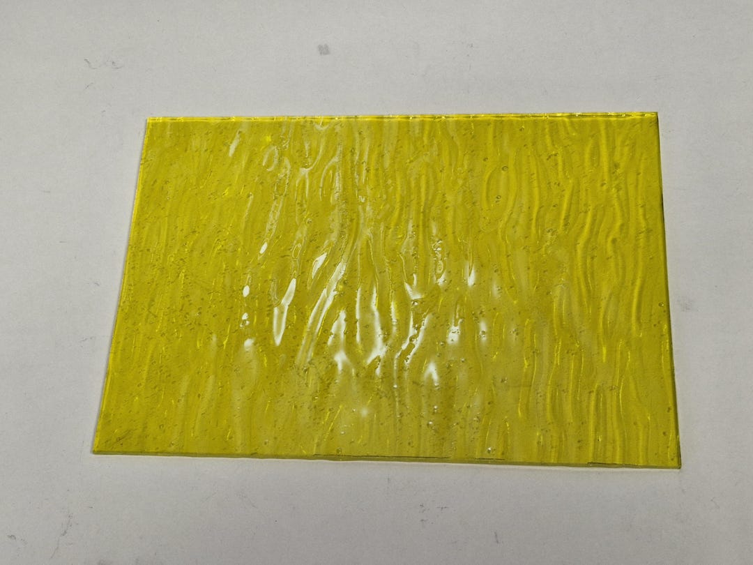 1 Piece, Stained Coloured Glass Sheet, A5 Size, Yellow Coloure - Etsy